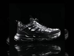 Black BOA Rotating Button Work Shoes Flying Knit TPU Safety Shoes Kevlar Anti-stab EVA Sole Work Shoes