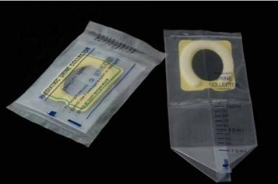 China 100ml / 200ml, Medical Grade Disposable Pediatrics Urine Bags For Single Use for sale