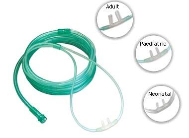 China Medical Grade PVC / Silicone Tubing - Transparent Sterilized Oxygen Therapy Nasal Cannula for sale