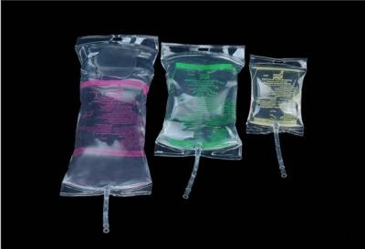 China 50ml - 3000ml disposable medical grade PVC intravenous infusion bag for sale