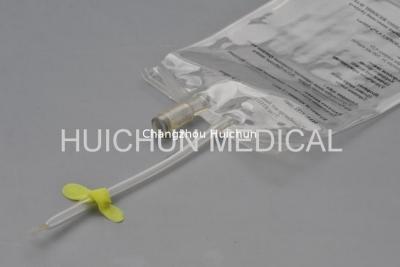 China Single or dual port, E-type disposable medical grade PVC intravenous infusion bag for sale