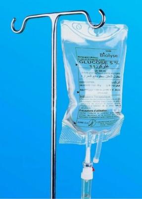 China Comfortable 1000ml Medical grade PVC Infusion Bag , Easy Hanging dual port bag for sale
