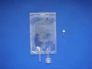 China Customized 1000ml 0.36mm Single port 4cm length medical disposable products infusion bags for sale