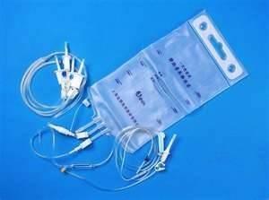 China OEM Non toxic 250ml 2cm stainless steel / PVC Infusion Bag, disposable infusion set for sale