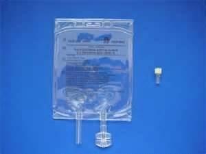 China Disposable 100ml 250ml 500ml double tube Transparent PVC Medical infusion vessel bag for sale