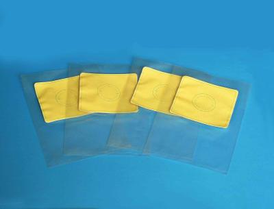 China Yellow 25*15cm felxible fastener medical grade PVC Disposable Colostomy Bag for sale