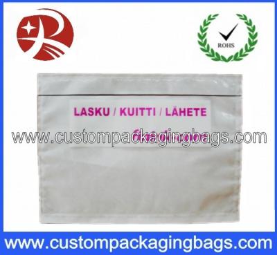 China PP Or PE Film Custom Packing Bags List Invioce Envelope for sale