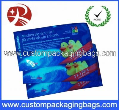 China Creative Custom Packaging Bags , Plastic Printing Colour Wet Wipe Bag for sale