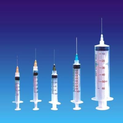China Safety Medical Grade PP, 3 Parts Disposable Syringe Luer Lock for sale