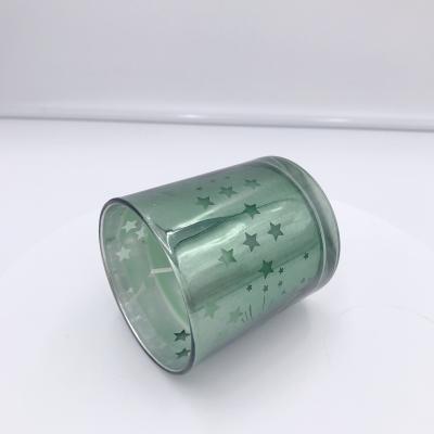 China China wholesale Scented Glass Candle jar with painting for home decor for sale