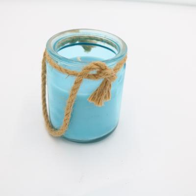 China Hanging scented  pillar with ocean breeze fragrance candle glass holders for sale