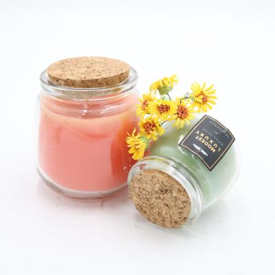 China Wholesale Custom Aroma glass jar Decorative Luxury Scented Glass Candle Holder With Lid for sale