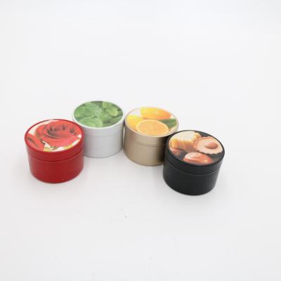 China Wholesale round seamless colored candle paraffin wax tin wedding candle for sale