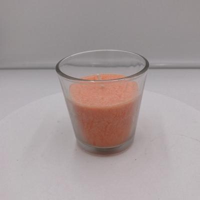 China Orange fragrance home decoration stand glass filled candle wholesale for sale