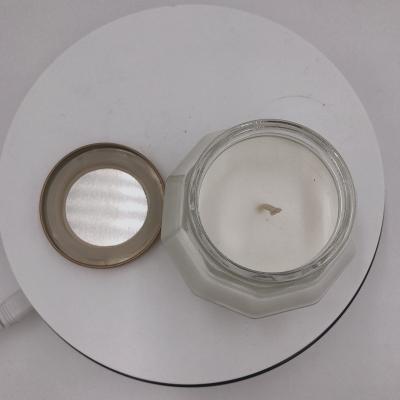 China Cylindrical glass candle cup with grapefruit fragrance jars for candle making for sale