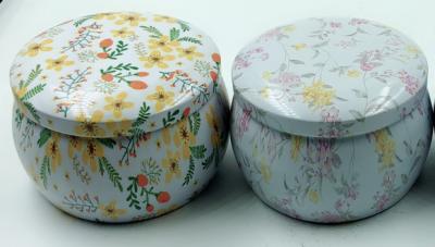 China Vintage tin candle holder decorative candle holder with printing for sale