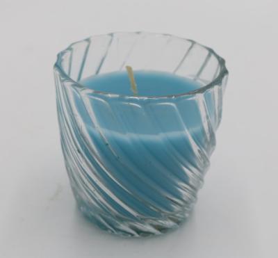 China Environment-friendly Paraffin Wax frosted Aromatherapy Glass Candle for sale