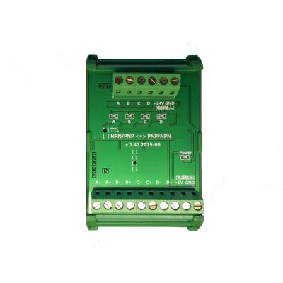 China Codificador servo 5V diferenciado TTL de las maneras del convertidor DC24V 4 a las señales del colector 24V HTL en venta