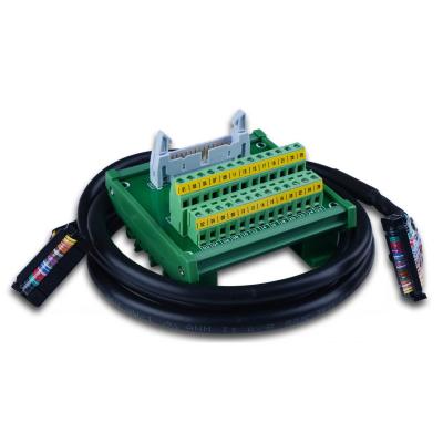 China Soporte del carril del estruendo del tablero del desbloqueo de IDC26P IDC 26 Pin Male Connector Terminal Block Adater con el 1M Cable en venta