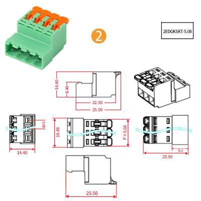 China 5.08mm Pitch PCB Pluggable Terminal Blocks Lever Quick Press Crimp Docking Socket Plug for sale
