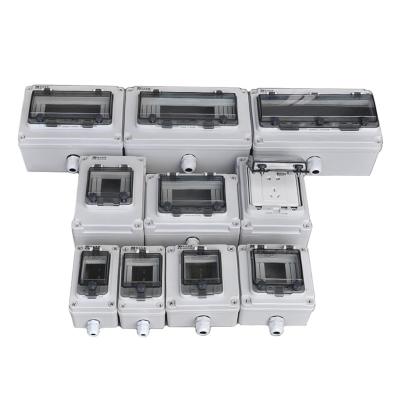 Wall Electric Enclosure Plastic Switch Circuit breaker Box IP67 Waterproof Outdoor 2 3 4 5 6 8 10 12 16 18 Way