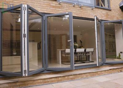 China Heat Insulation Aluminium Folding Doors Corrosion Resistance With Insect Screen for sale