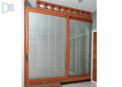 China Double Glazing Low E Aluminium Sliding Doors Anti Aging With Manual Shutter for sale