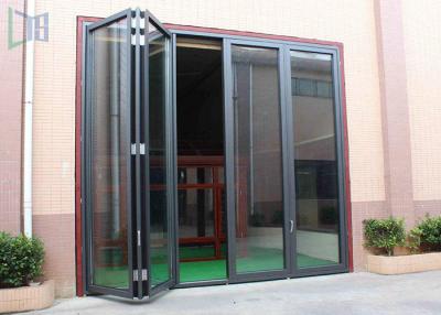 China Commerical Building Aluminium Folding Doors Energy Saving With Double Glazing Glass for sale