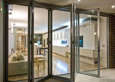 China European Style Aluminium Glass Folding Doors Waterproof / Soundproof ISO 9001 Approved for sale