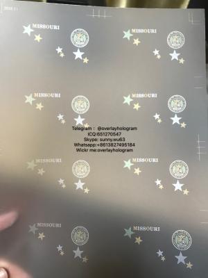 China Missouri ID hologram Ovi sheet MO ID overlay for sale