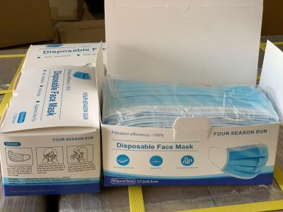 Cina IL CE di FDA all'ingrosso della fabbrica ha approvato la maschera eliminabile chirurgica non tessuta 3ply in vendita