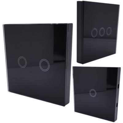 China EU Standard Remote Control Switch 1 2 3 Gang 1 Way Remote Touch Switch,Smart Touch Switch RF433 Remote Control Wall Swit for sale