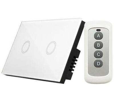 China Luxury Glass Touch Panel Intelligent wall switch white & black 1gang/2 gang/3 gang for sale