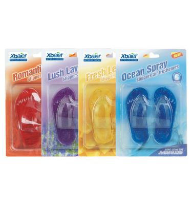 China Flip-flop Scented Plastic Hanging Car Air freshener With Ocean Scent for sale