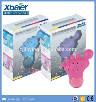 China 5ml/7ml/12ml/15ml Foot Shaped Long Lasting Car Vent Clips Air Freshener for sale