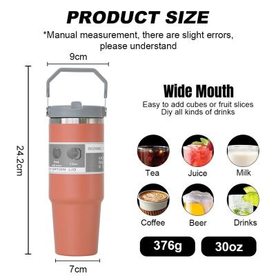 China Straw With Cap Customizable Unique Coffee Mug 20oz 30oz BPA FREE Stainless Steel Tumbler Cups for sale
