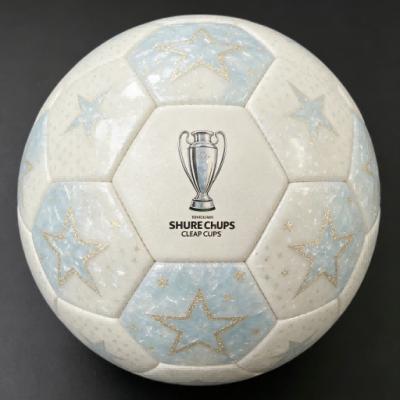 China Star pattern Crystal Double Layer PU Coated Soccer Leather with Waterproof Non-Woven Backing and Customizable Pattern for sale
