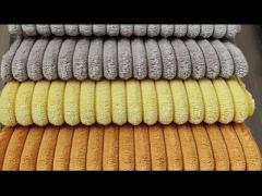 Premium Sofa Fabric Polyester Textile With Velvet Cutting Soft Fade Resistant
