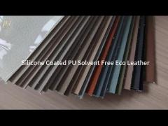 EPU Eco Faux Leather Fabrics 1.4mm Solvent Free Silicone Coated For Home Furniture