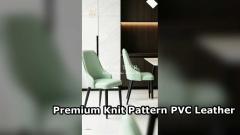 1.2mm pvc leather with knit pattern by vaccum emboss process for classic style furniture