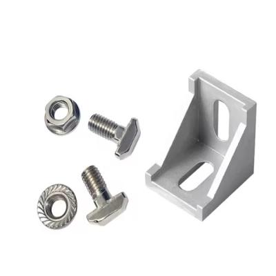 China China European Standard Aluminum Alloy Profile Connection Accessories Aluminum Corner Code 2020 3030 4040 Style Angle Code for sale