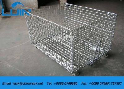 Cina Gabbie staccabili accatastabili di stoccaggio della rete metallica, gabbia stridente di stoccaggio del metallo 50 * 50 in vendita