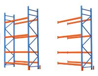 China Heavy Duty Selective Pallet Racking System Customized Beam Length for sale