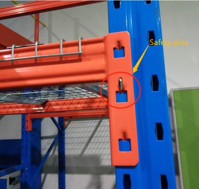 Cina I perni di bloccaggio di logo su ordinazione disegnano gli scaffali di stoccaggio/gli scaffali resistenti stoccaggio del magazzino in vendita