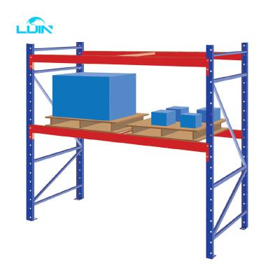 China 3000KG per Niveau 700mm Diepte Op zwaar werk berekend Pallet het Rekken Met een laag bedekt Poeder Te koop