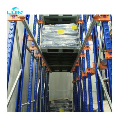 Cina Azionamento di stoccaggio del pallet dello scaffale del metallo nel rivestimento della polvere del sistema dello scaffale in vendita