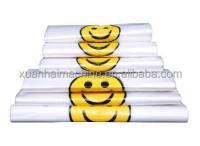 China Two layer t shirt bag making machine on roll Plastic garbage bag on roll making machine for sale