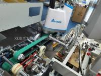 China Automatic positioning gluing square bottom Flat Handle paper bag machine with Handle for sale