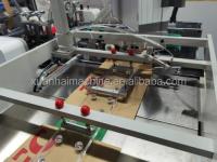 China Automatic positioning gluing square bottom Flat Handle paper bag machine with Handle for sale