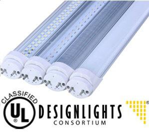 China DLC 2ft 10 Watt 1000lm T8 LED Tube light , SMD2835 5000K G13 LED Tubes for sale